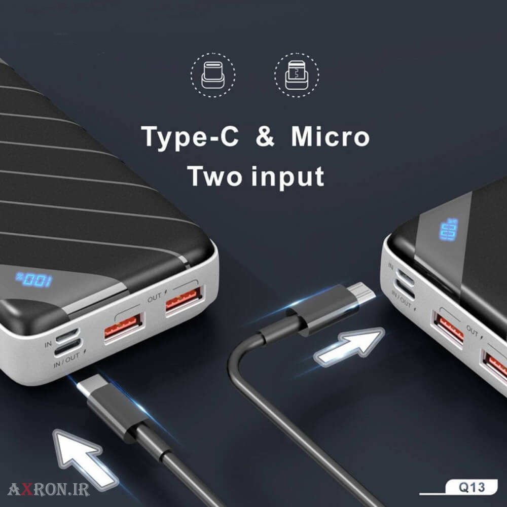 پاوربانک اصلی کانفلون Konfulon Q13 20000mAh - ویرا موبایل